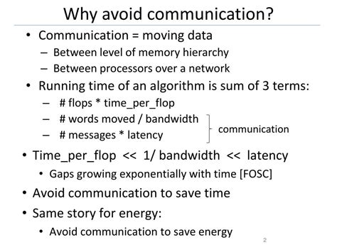 Ppt Implementing Communication Avoiding Algorithms Powerpoint