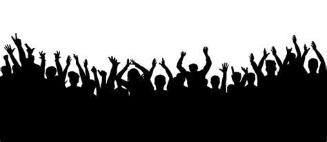 박수 군중 실루엣 명랑 한 사람들입니다 콘서트 파티 벡터에 대한 스톡 벡터 아트 및 기타 이미지 벡터 가족 골 스포츠 장비 Istock