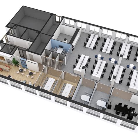 오피스 3d 인테리어 아이소메트릭 3d 공간 모델링 포트폴리오 크몽