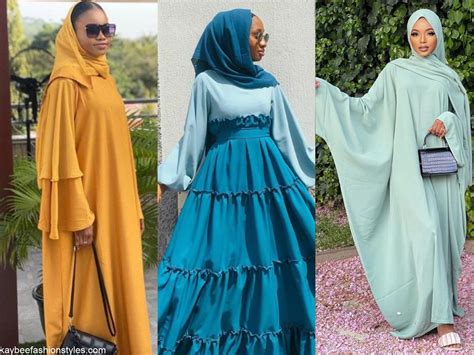 30 Latest Plain Material Styles For Muslim Ladies In Nigeria Kaybee