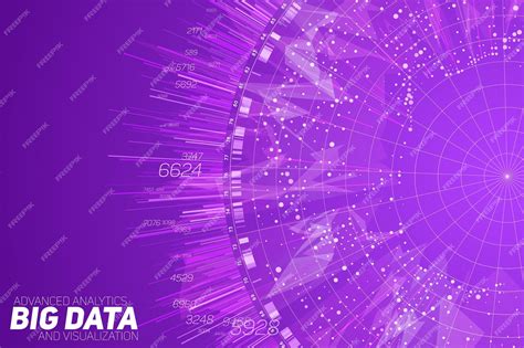 Premium Vector Purple Big Data Circular Visualization Futuristic Infographic Information