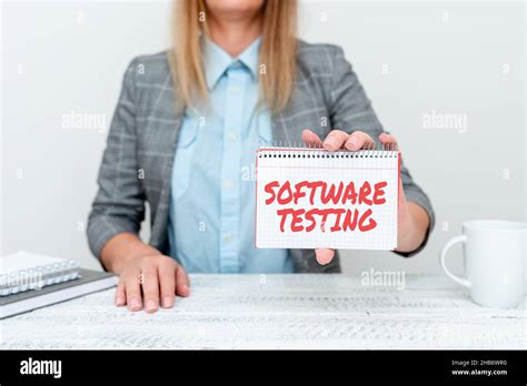 Text Caption Presenting Software Testing Word Written On Investigation