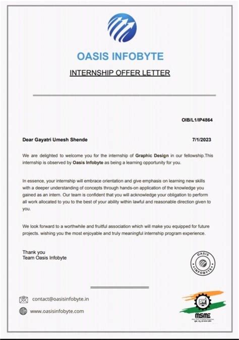 Gayatri Shende On Linkedin Connections Oasisinfobyte Oasis Internship Design
