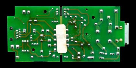 Hi Tech Electronic Circuit Board Isolated On Black Background Stock Photo Image Of Equipment