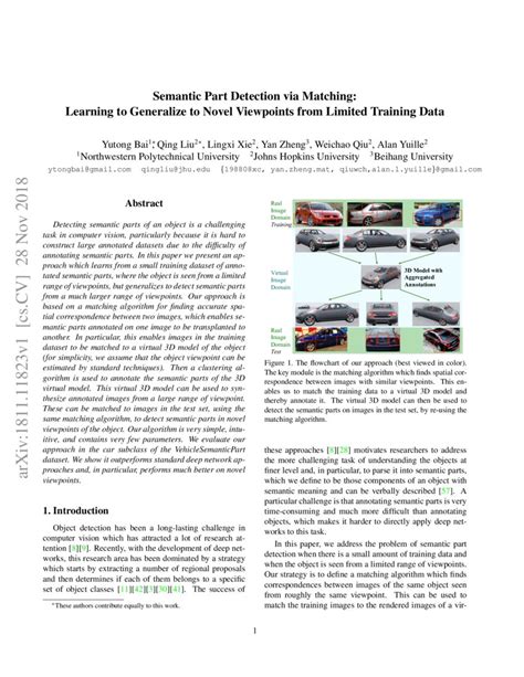 Semantic Part Detection Via Matching Learning To Generalize To Novel Viewpoints From Limited