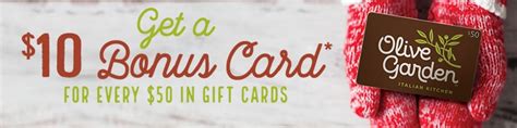 T Cards Olive Garden Italian Restaurant