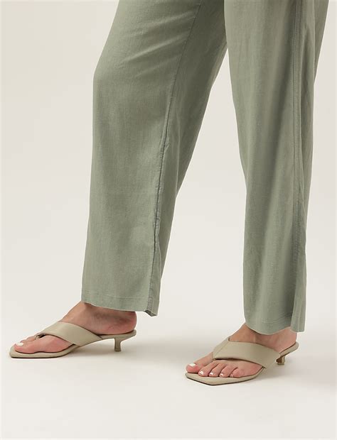 Buy Linen Rich Wide Leg Trousers At Marks And Spencer