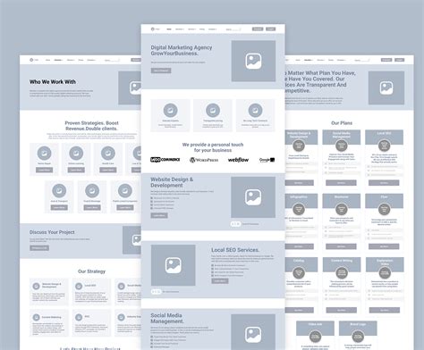 agency website wireframing design on behance