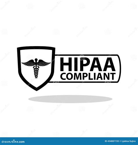 Hipaa Compliant Sign Isolated On White Background Cartoon Vector