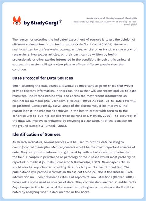 An Overview Of Meningococcal Meningitis Free Essay Example