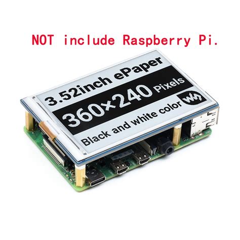 352inch E Ink E Paper Display Screen Hat Starter Kit For Rpi Raspi
