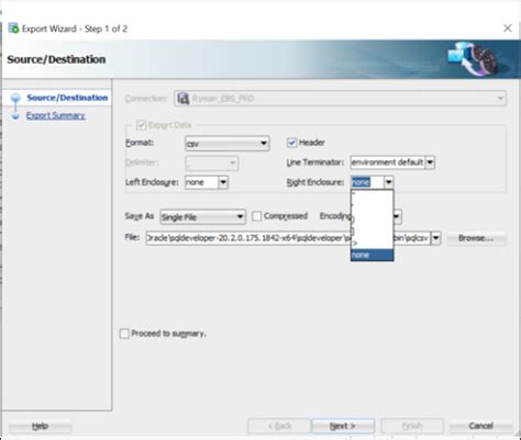 creating an ebs target application in data management from a sql query
