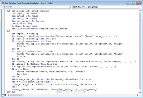 How To Split Data Into Equal Groups In Excel 3 Methods Exceldemy