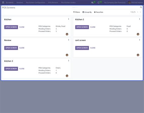 Odoo POS Advance Screen WebKul