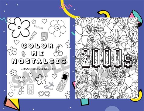 Color Me Nostalgic Millennial Memories Coloring Book 1990s 2000s