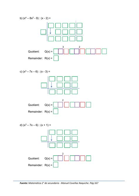 Worksheet On Synthetic Division Of Polynomials