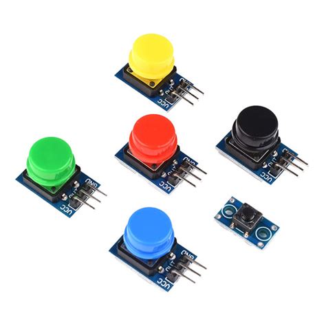 Large Button Module Tactile Cap Touch Button Module Electronic Building Blocks 7 Color Set High