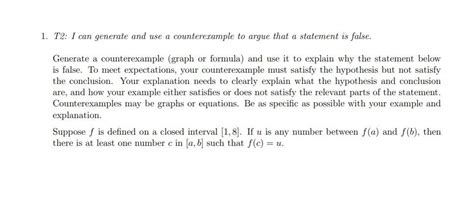 Solved T I Can Generate And Use A Counterexample To Chegg