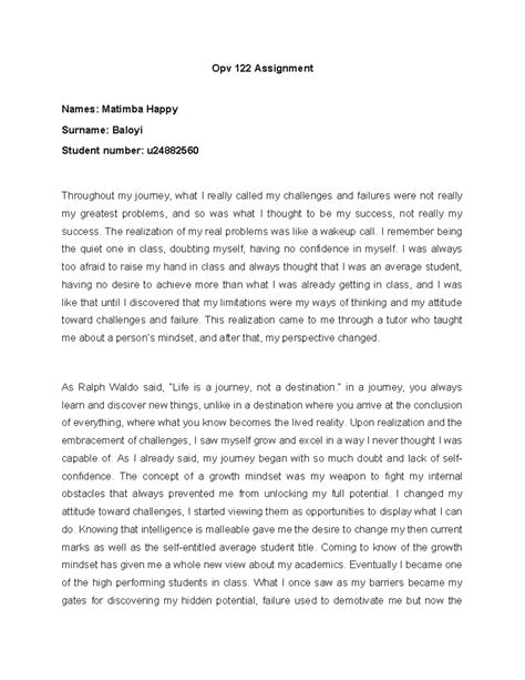 Opv 122 Assignment Narrative Essay Opv 122 Assignment Names