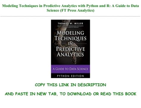 Pdf Download Modeling Techniques In Predictive Analytics With