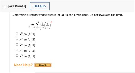 solved determine a region whose area is equal to the given