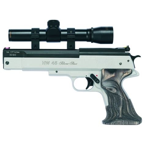Weihrauch Hw45 Laminate Silver Star Air Pistol Sunderland Airguns