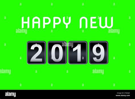 2018 2019 Happy New Year Concept Vintage Analog Counter Countdown Timer