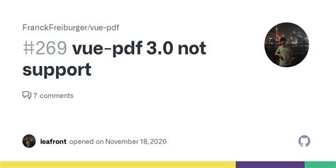 vue pdf 3 0 not support · issue 269 · franckfreiburger vue pdf · github