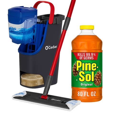Pine Sol Multi Surface Cleaner Original Pine And O Cedar H2pro Flat