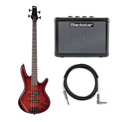 Ibanez 4 String Bass Guitar Gsr200sm With Fly3 Bass Amp And Reverb