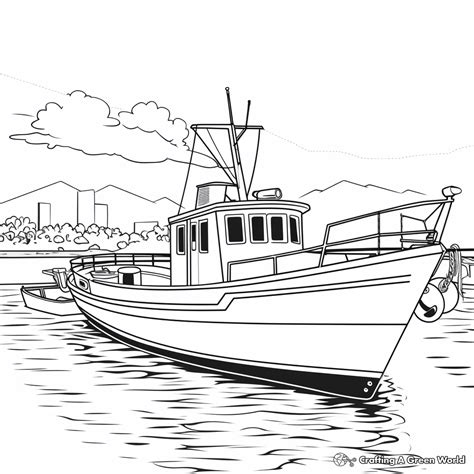 Fishing Boat Coloring Pages Free And Printable