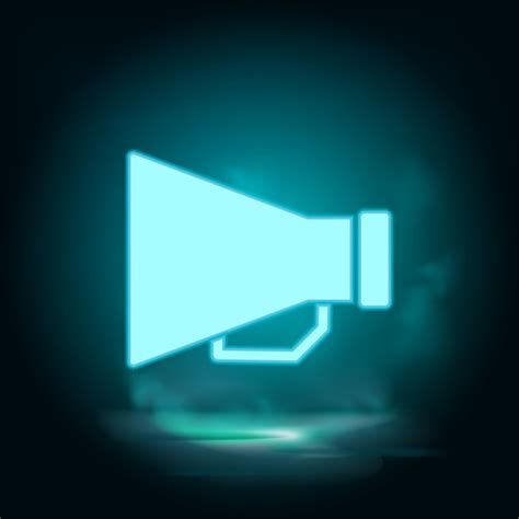 Megaphone Neon Icon Theater Ruby Color Neon Ui Ux Icon Theater Sign