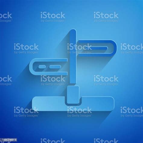 종이 는 도로 교통 표지판을 잘라 파란색 배경에서 격리된 표지판 아이콘입니다 포인터 기호입니다 격리 된 거리 정보 표지판 방향 기호입니다 종이 아트 스타일 벡터 3차원