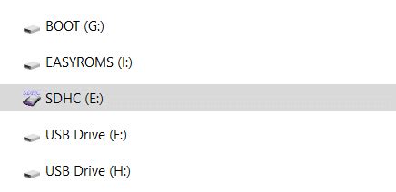 Choose The EASYROMS Drive And You Will See A List Of Folders