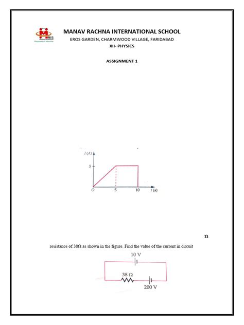 Assi 1 Ch 3 Pdf Electrical Resistivity And Conductivity Electric Current