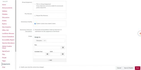 Anonymous Grading In Canvas Higher Ed And Technology Academics At Chapman