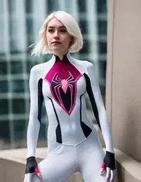 Free Spider Gwen Costume For Woman Fancy Dress Face Swap