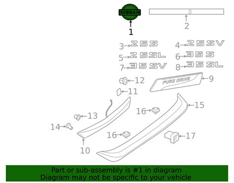2016 2018 Nissan Altima Emblem 84890 9hs0a Nissan Parts Central