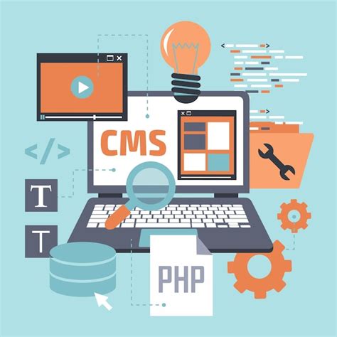 Concept De Système De Gestion De Contenu Design Plat Vecteur Gratuite