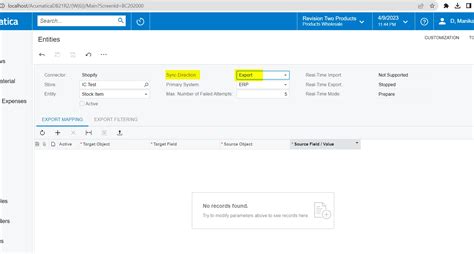 Key To Sync Acumatica Stock Item To Shopify Community