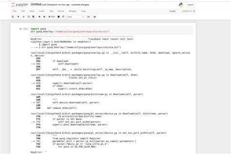 Pynq Z1 Keyerror When Downloading Overlay Support Pynq