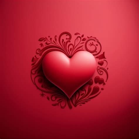 Premium Photo Red Love Logo On A Red Background