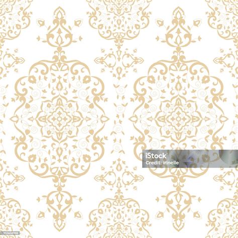 Barokowy Kwiatowy Wzór Wektor Bez Szwu Luksusowa Wiktoriańska Tekstura Tła Vintage Kwiat