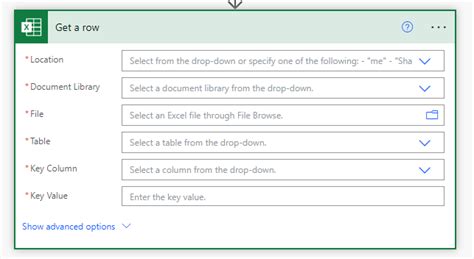 Get A Row In Excel Connectorpower Automate Cloud Flows Kaizen
