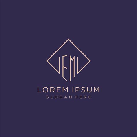Initials Em Logo Monogram With Rectangle Style Design 27933228 Vector Art At Vecteezy