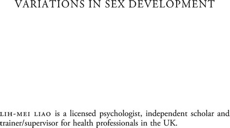 Variations In Sex Development Variations In Sex Development