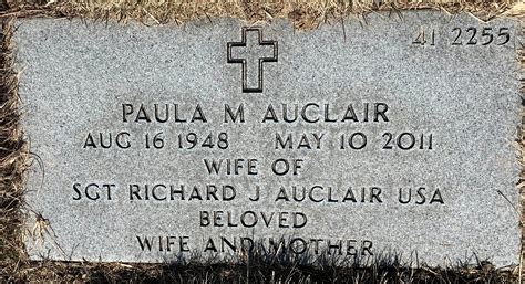 Paula Mary Michniewicz Auclair 1948 2011 Find A Grave Memorial