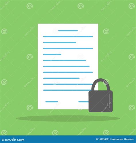 Document Protection Concept Of Information Security Stock Vector Illustration Of Contract