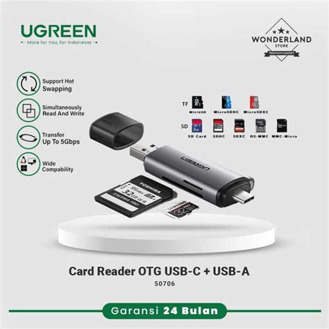 Jual Ugreen Card Reader Otg Usb C Usb A 3 0 To Micro Sd Tf Card 2in1 50906 Di Seller