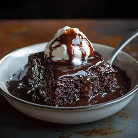 Easy Hot Fudge Pudding Cake Warm Chocolate Dessert Kitchen Scroll
